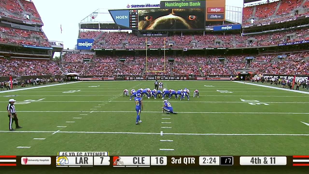 Los Angeles Rams kicker Joshua Karty is good on 45-yard FG try vs ...