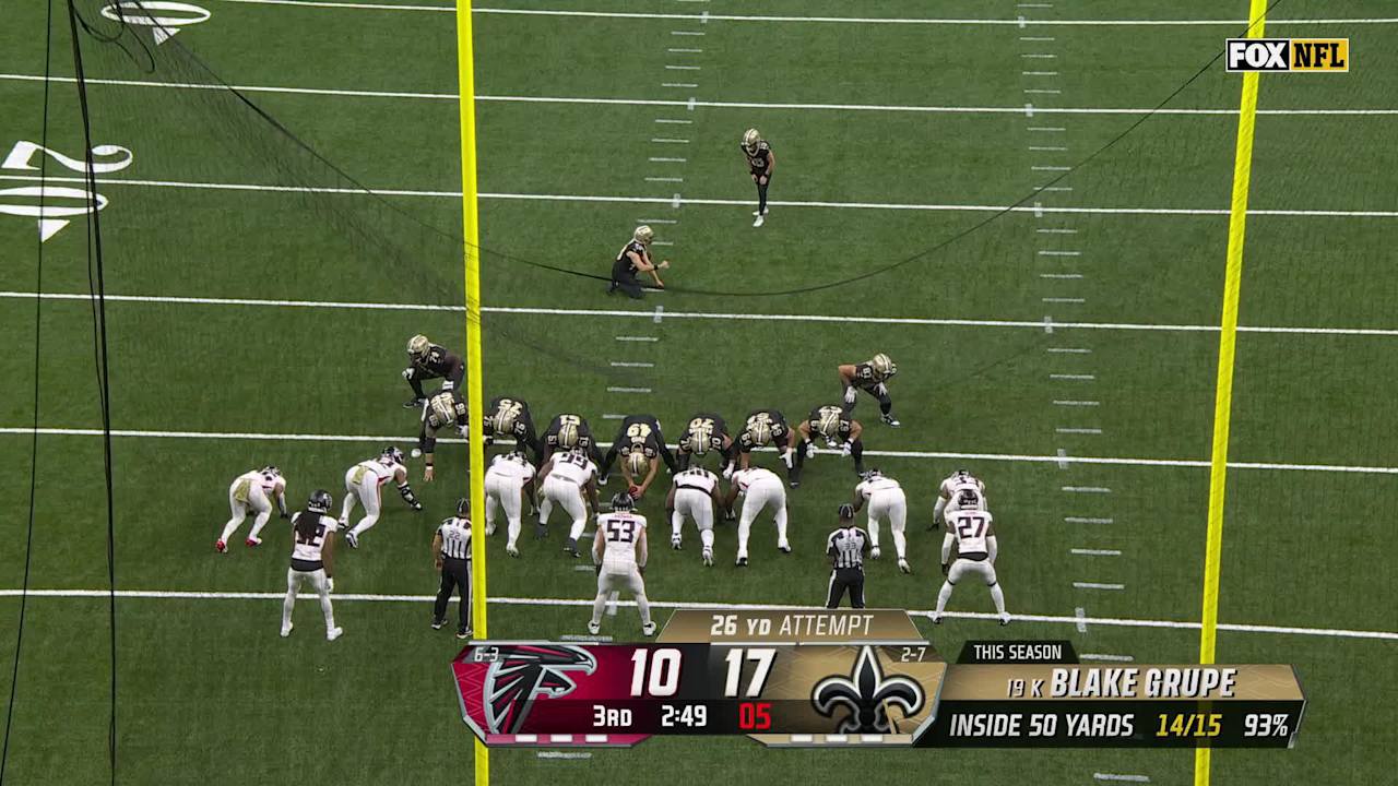 New Orleans Saints kicker Blake Grupe's 26-yard field goal boosts ...