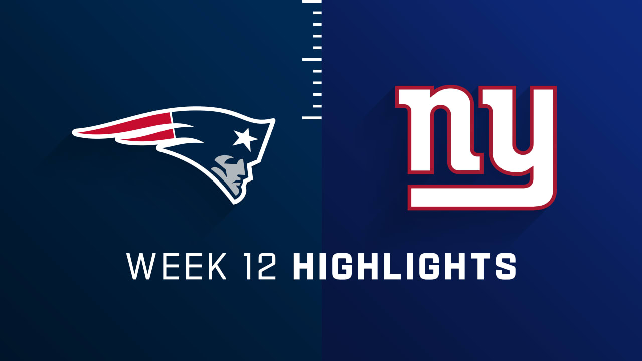 New England Patriots vs. New York Giants highlights | Week 12