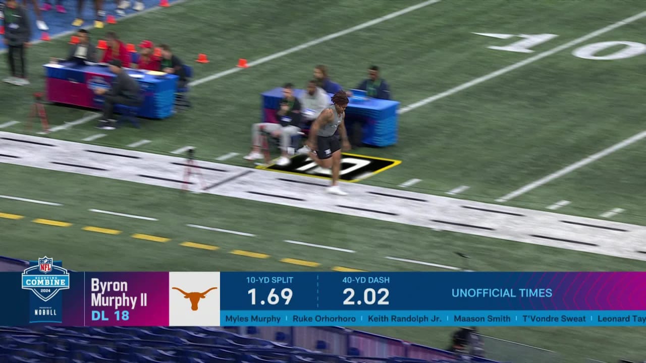 Defensive tackle Ruke Orhorhoro runs official 4.89-second 40-yard dash ...