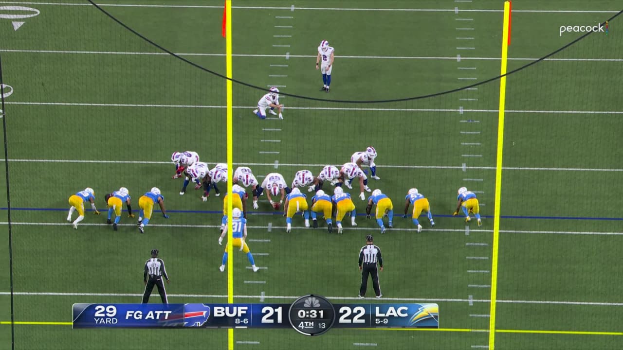 Buffalo Bills kicker Tyler Bass' 29-yard FG gives Bills lead over Bolts ...