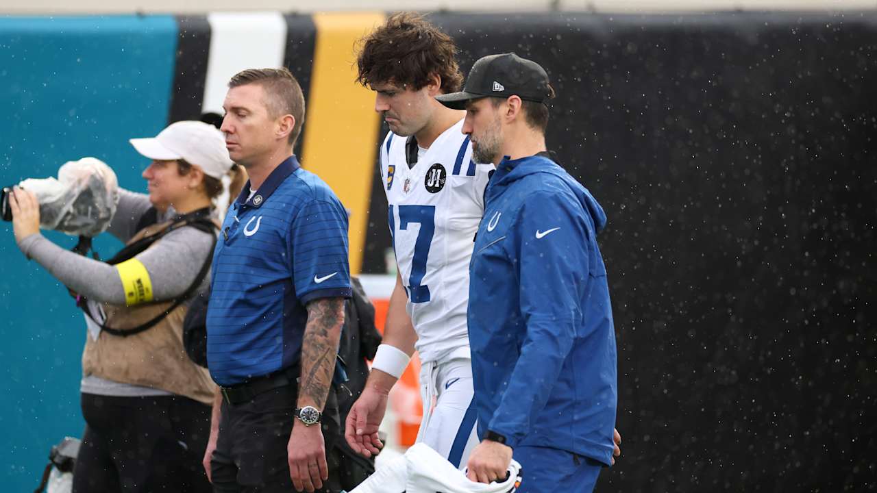 Colts QB Daniel Jones suffers Achilles injury in loss to Jaguars