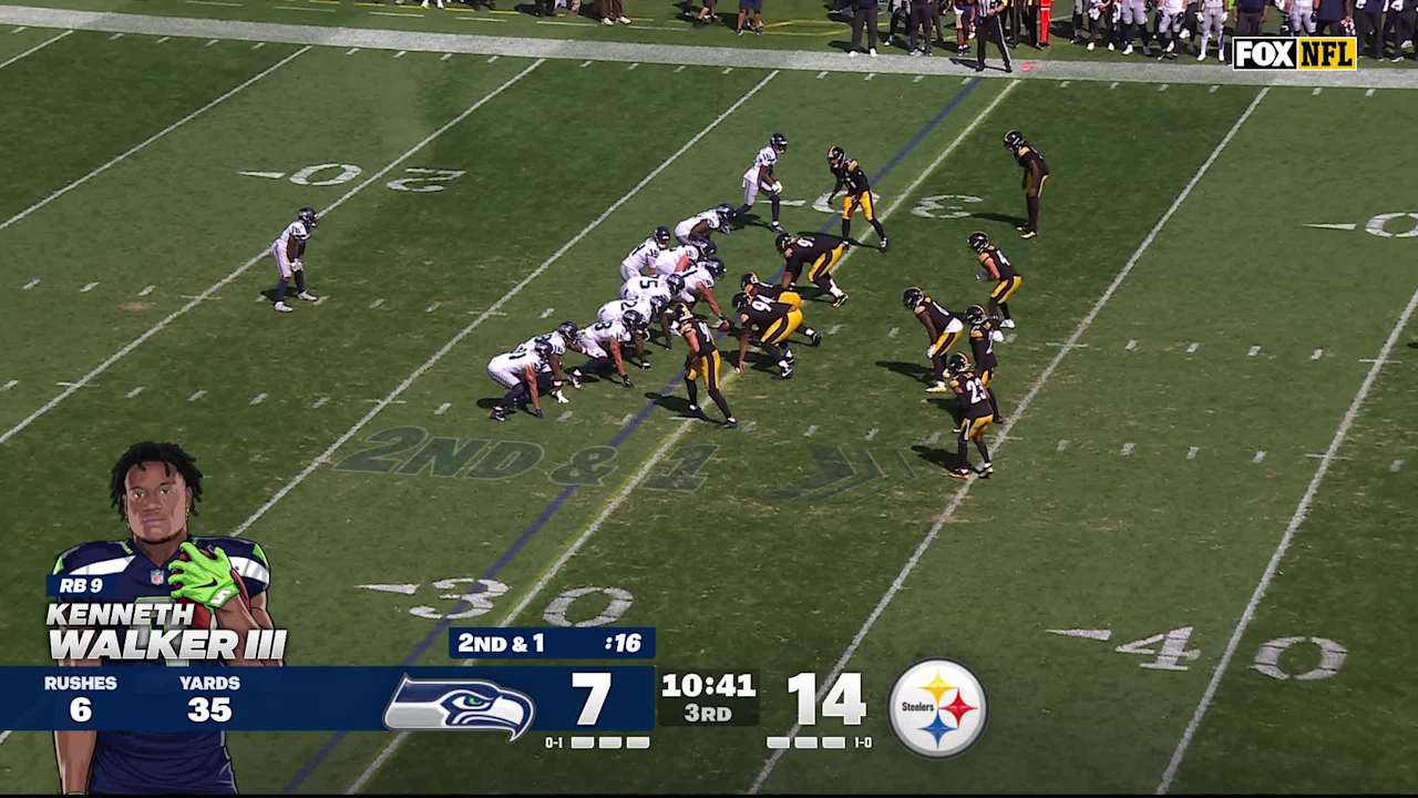 Seattle Seahawks running back Kenneth Walker slices through Pittsburgh ...