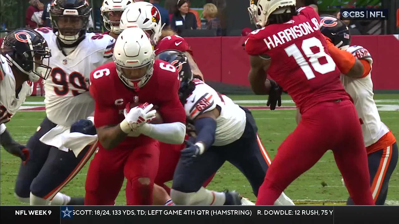 Arizona Cardinals running back James Conner powers through Chicago ...