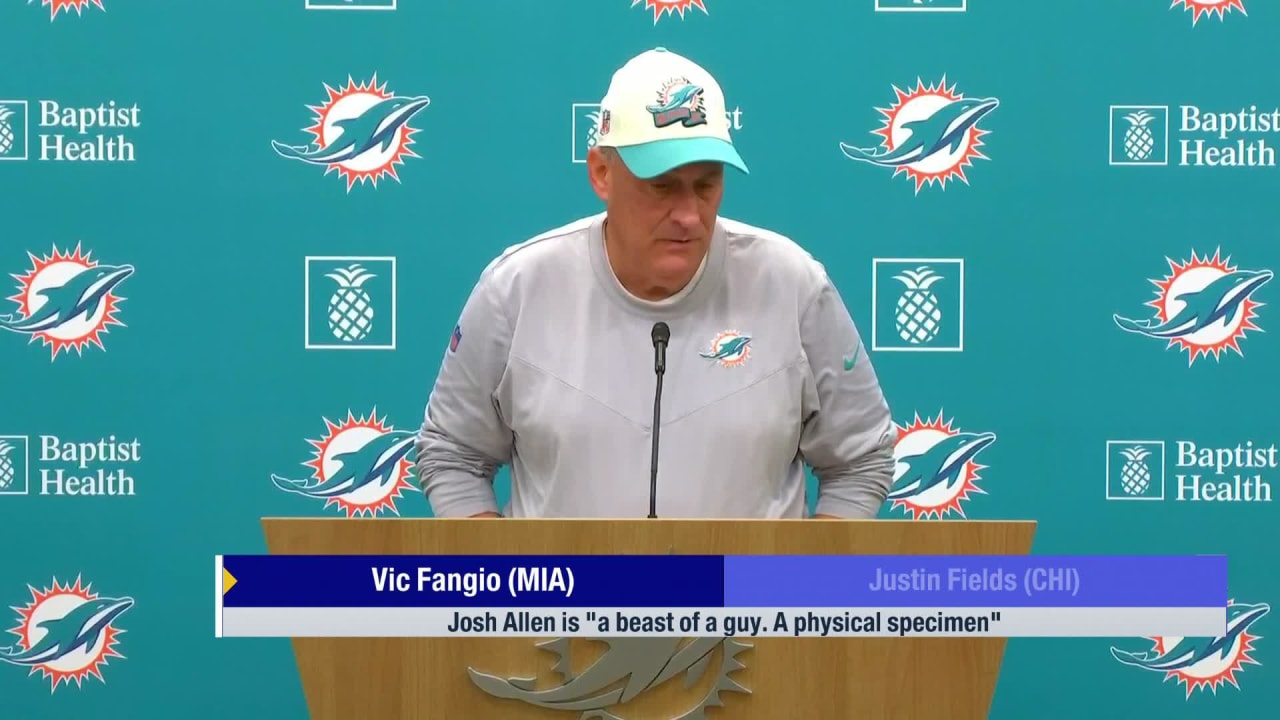 Miami Dolphins defensive coordinator Vic Fangio on Buffalo Bills ...
