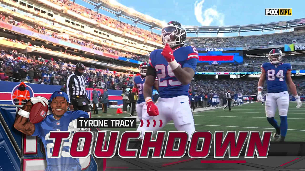 quarterback Jaxson Dart finds running back Tyrone Tracy Jr. for his ...