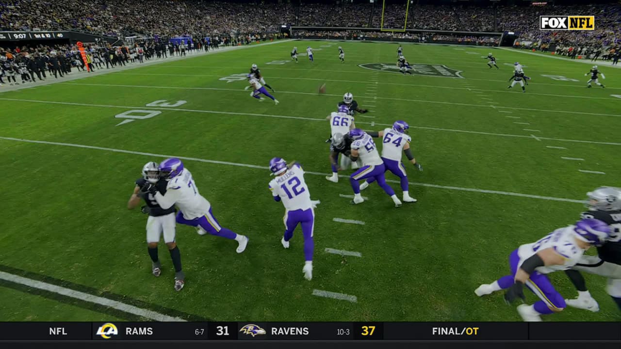 Minnesota Vikings quarterback Nick Mullens' first pass of game goes for ...