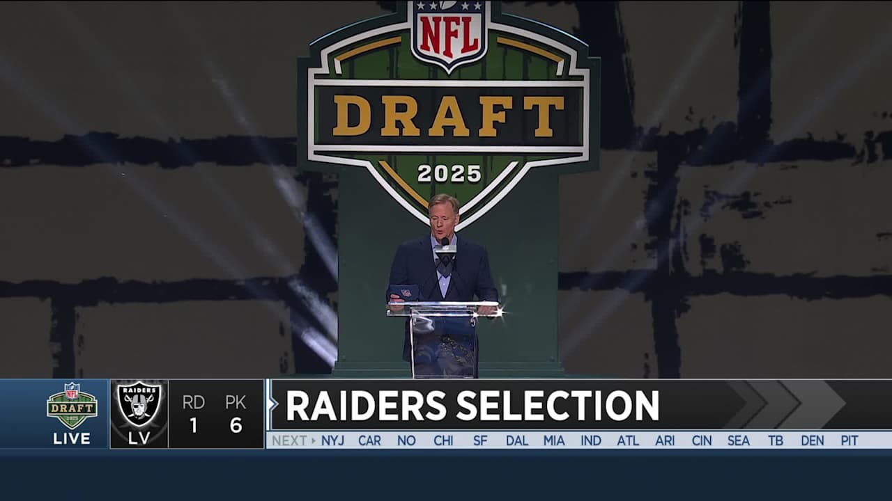 Las Vegas Raiders select running back Ashton Jeanty with No. 6 pick in 2025 draft