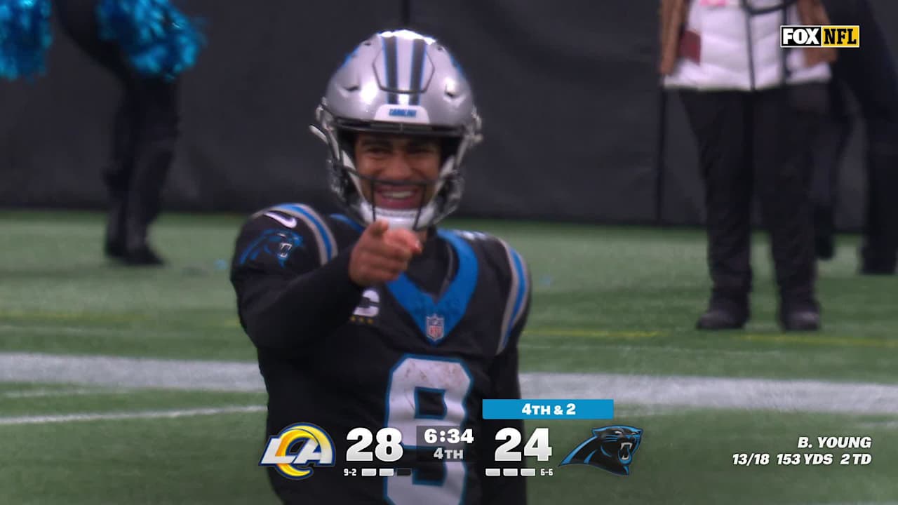 Carolina Panthers quarterback Bryce Young connects on clutch 43-yard ...
