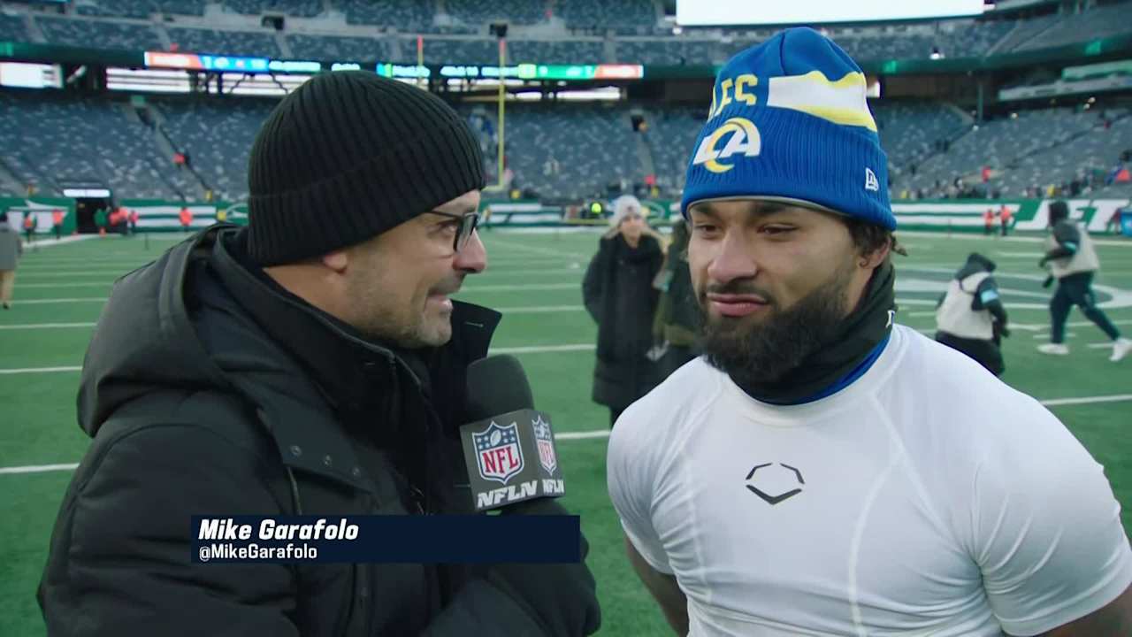 Los Angeles Rams running back Kyren Williams shouts out offensive line ...