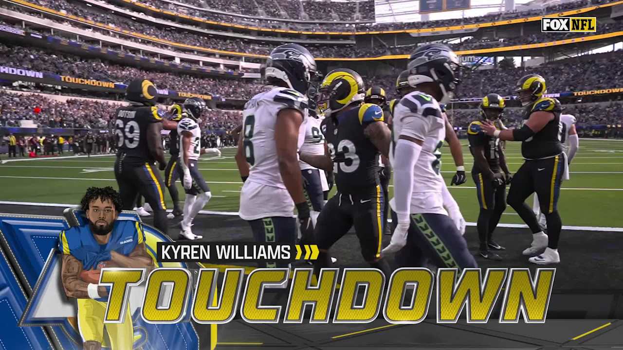 Los Angeles Rams running back Kyren Williams' ninth touchdown of 2025 ...