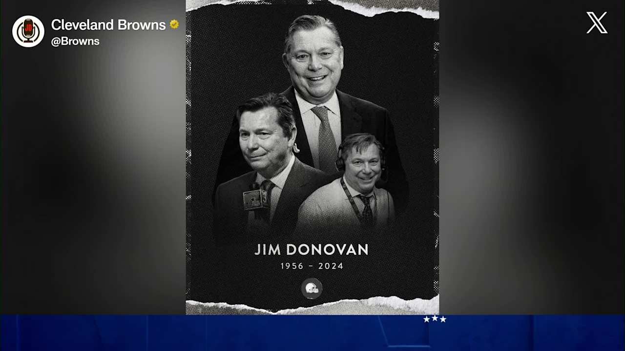 Longtime voice of Cleveland Browns Jim Donovan passed away at age 68