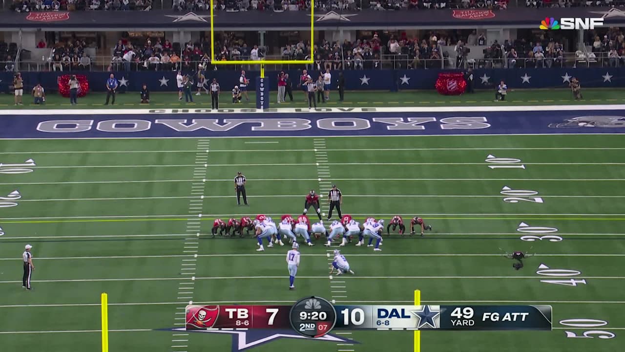 Dallas Cowboys kicker Brandon Aubrey's 34th made field goal of 2024 ...