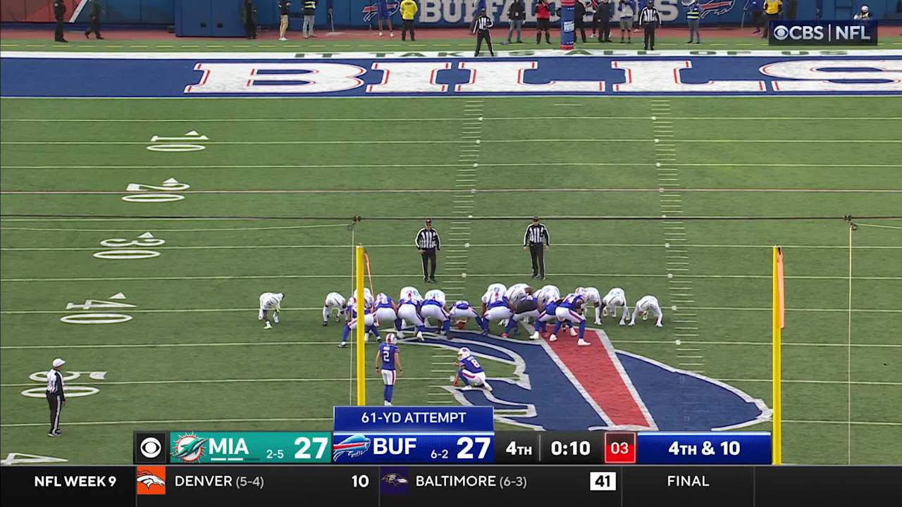 Can't-Miss Play: 61-yard field goal for the lead! Buffalo Bills kicker ...