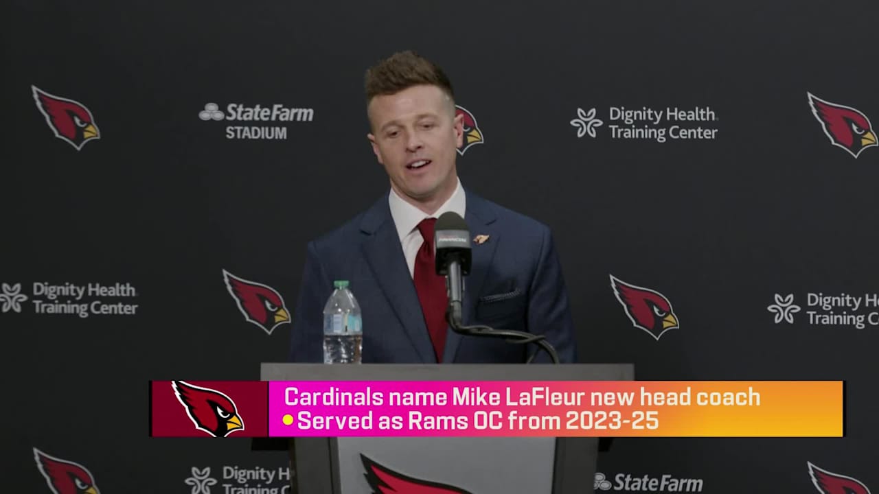Mike LaFleur makes first appearance as Arizona Cardinals head coach ...