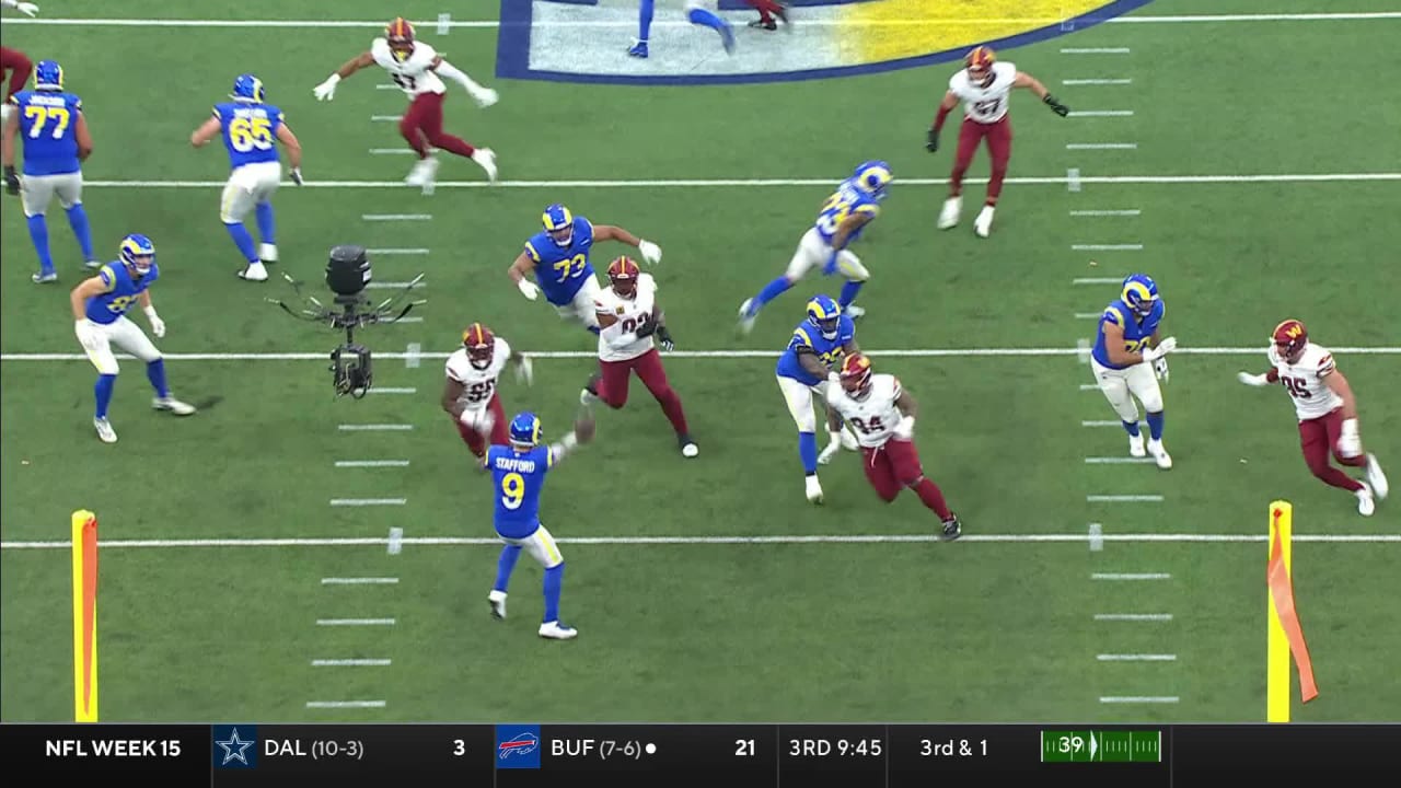 Los Angeles Rams rookie tight end Davis Allen takes Rams quarterback ...