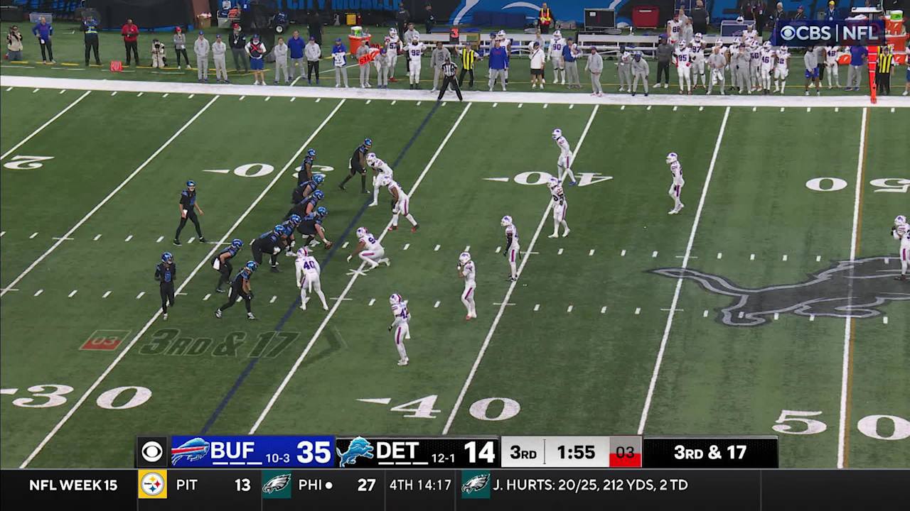 Detroit Lions quarterback Jared Goff throws a dart to wide receiver ...