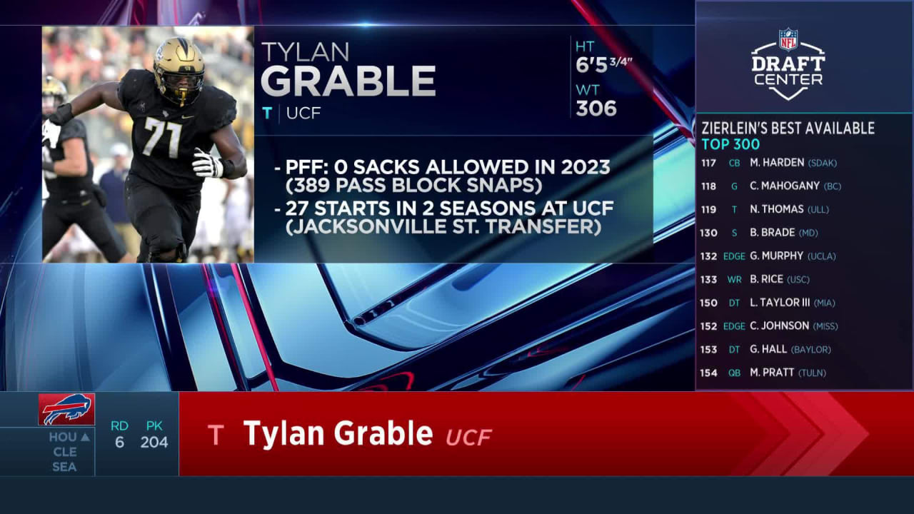 Buffalo Bills select offensive tackle Tylan Grable with No. 204 pick in ...