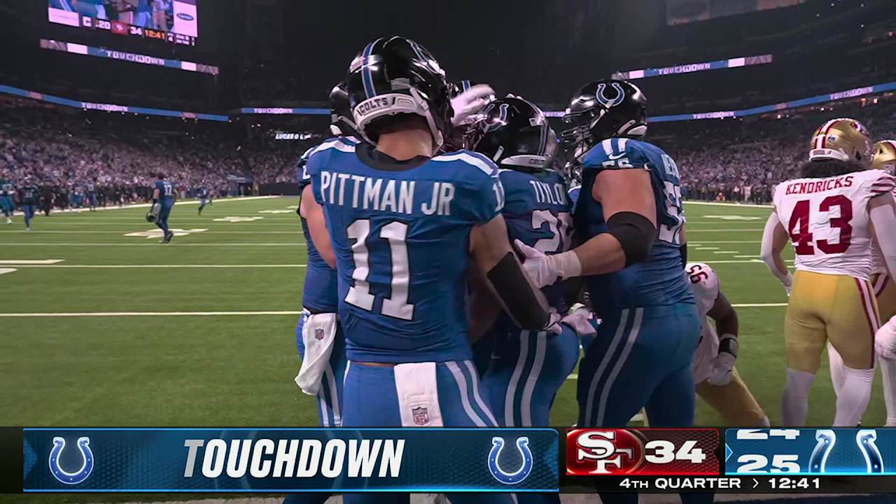 Indianapolis Colts running back Jonathan Taylor's 17th touchdown run of ...