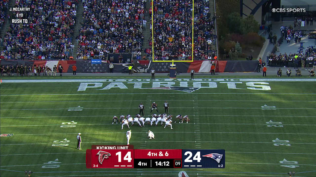 Atlanta Falcons kicker John Parker Romo cuts New England Patriots lead to 7