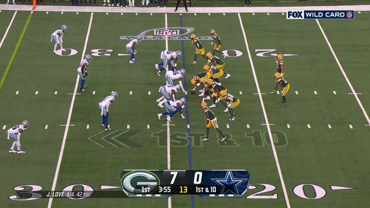 Green Bay Packers quarterback Jordaan Love's deep incompletion to wide ...