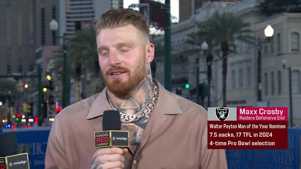 Las Vegas Raiders defensive end Maxx Crosby expresses his honor to be ...