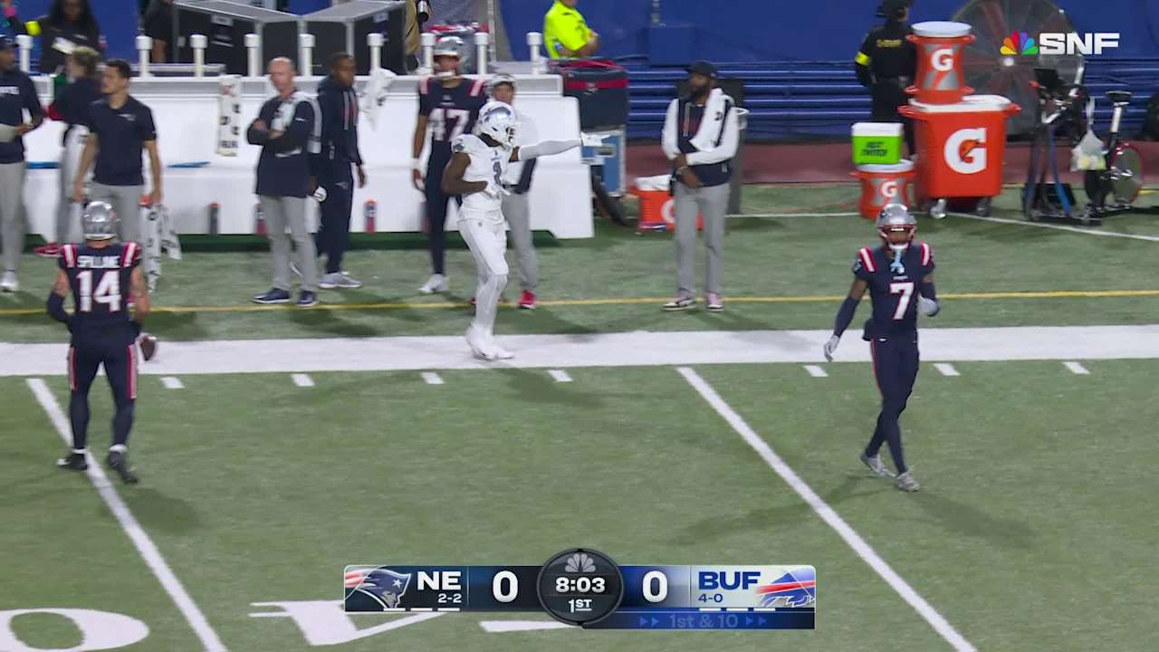 Buffalo Bills quarterback Josh Allen's sideline strike to wide receiver ...