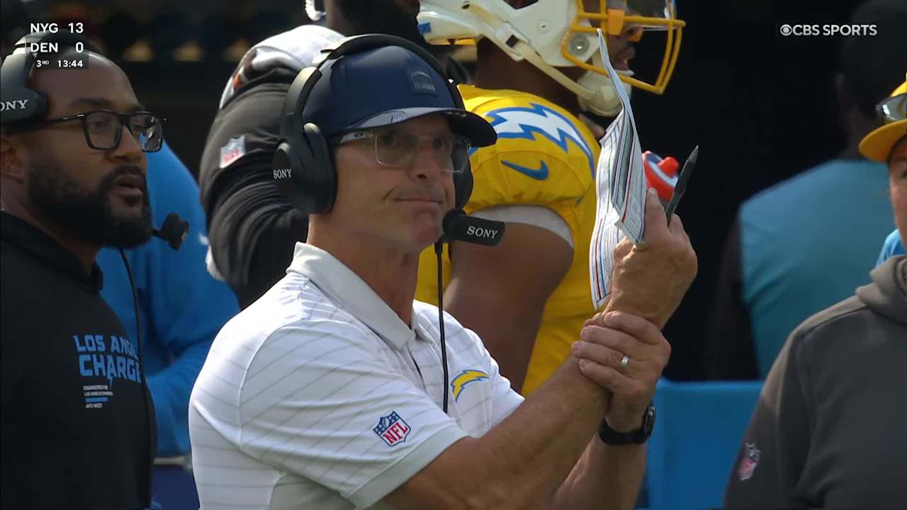 Los Angeles Chargers wide receiver Oronde Gadsden breaks away for 53 ...