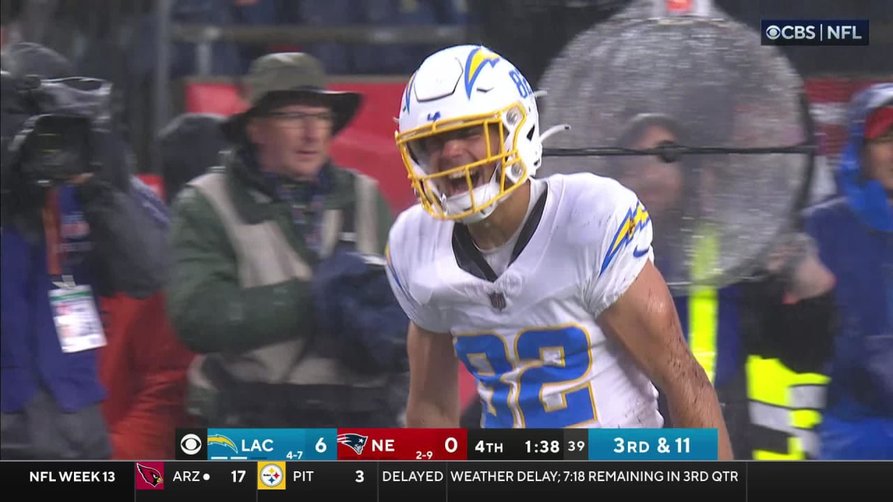 Los Angeles Chargers quarterback Justin Herbert's 23-yard pass to wide ...