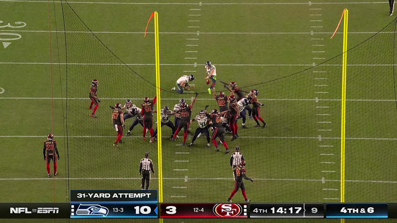 Seattle Seahawks kicker Jason Meyers' 31-yard field goal gives Seahawks ...