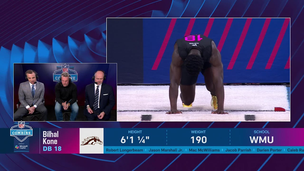 Cornerback Bilhal Kone runs official 4.43-second 40-yard dash at 2025 ...