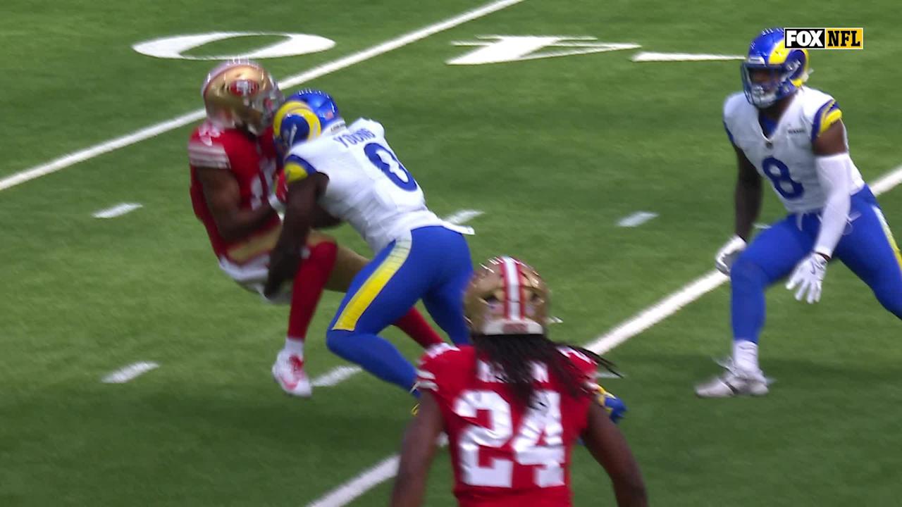 Los Angeles Rams outside linebacker Byron Young unleashes hit-stick for ...