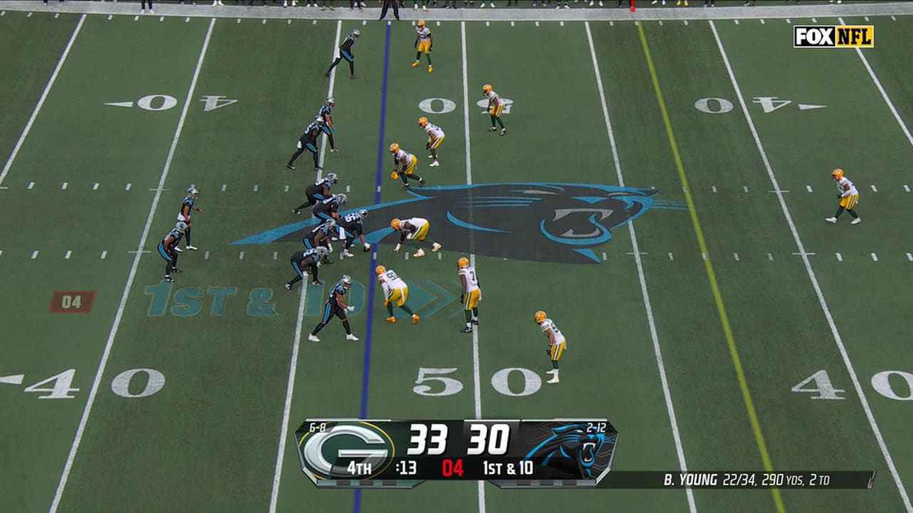 Carolina Panthers run out of time on final play vs. Green Bay Packers