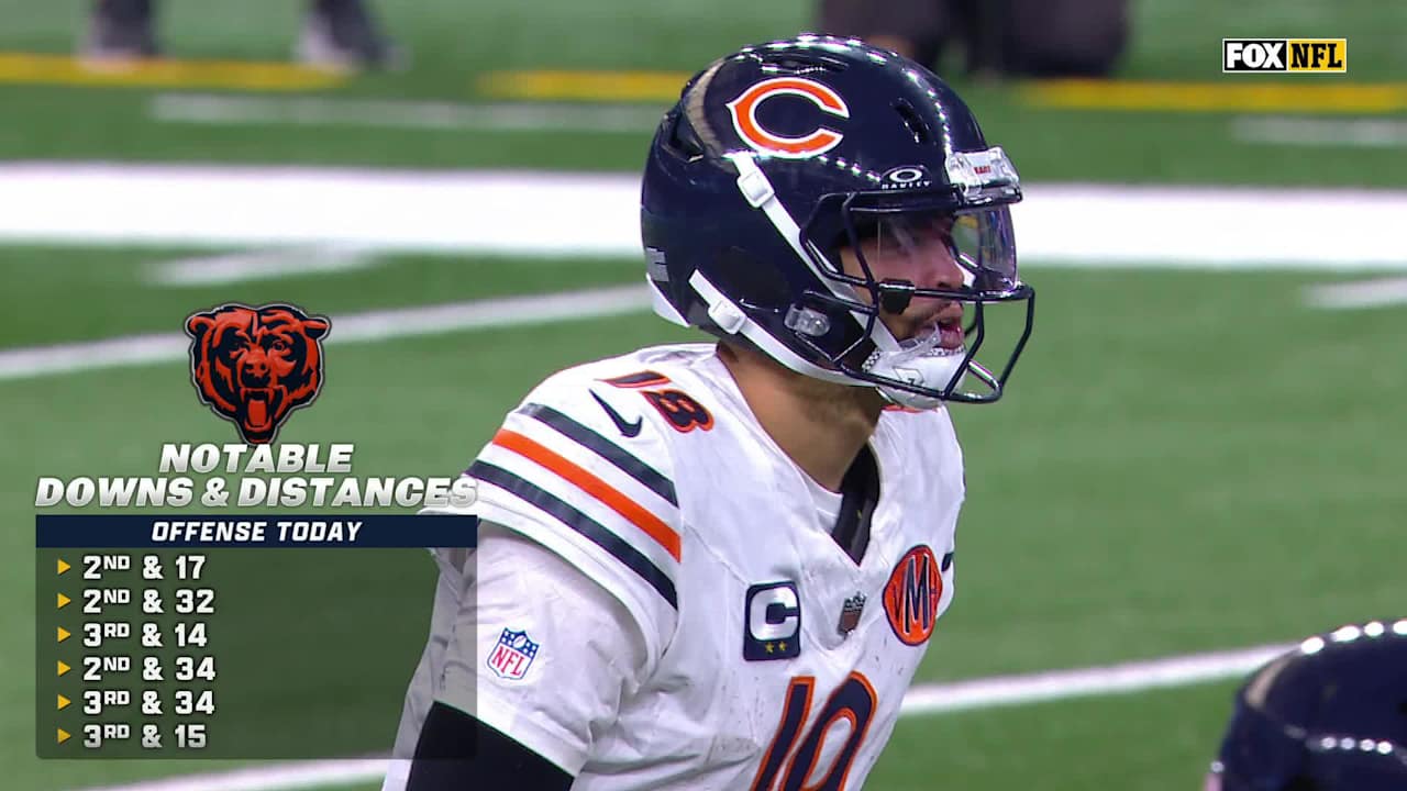 Chicago Bears quarterback Caleb Williams' 37-yard strike to wide receiver Rome Odunze continues ...