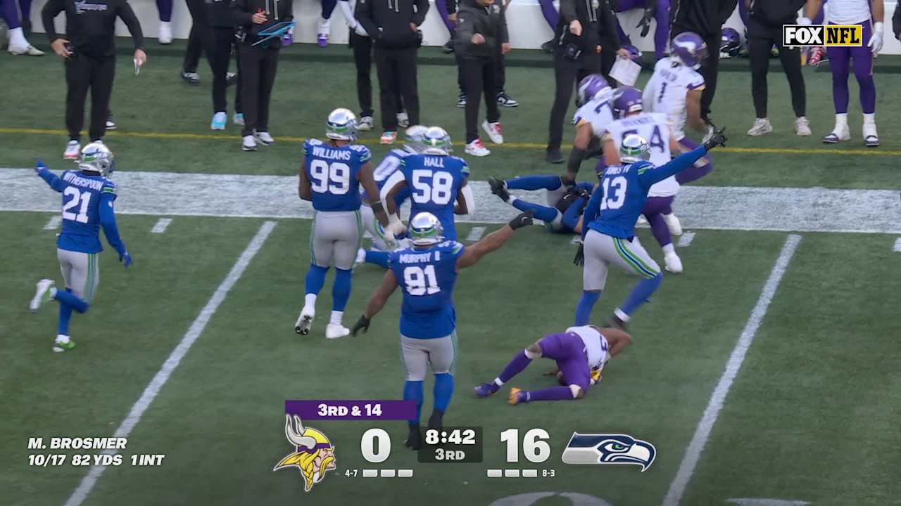 Seattle Seahawks defensive end DeMarcus Lawrence lays down the hammer ...