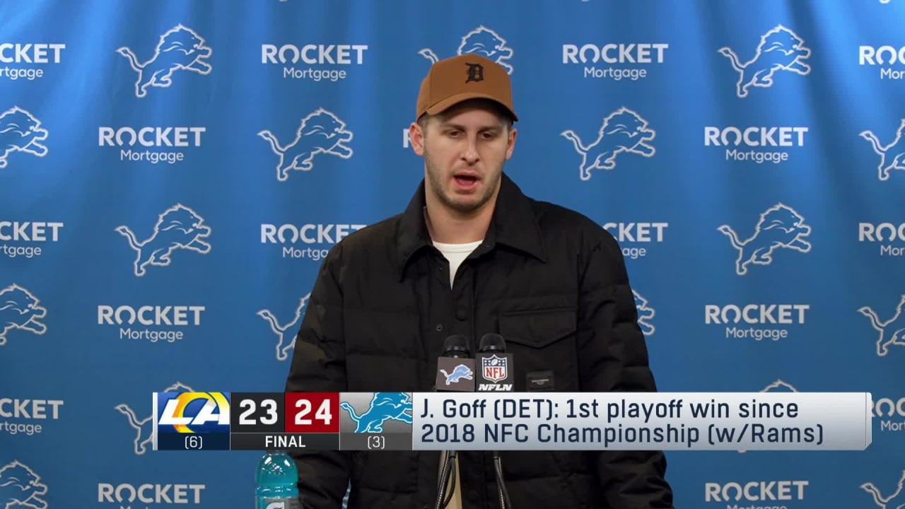 Detroit Lions quarterback Jared Goff on Lions wild-card win vs. former ...