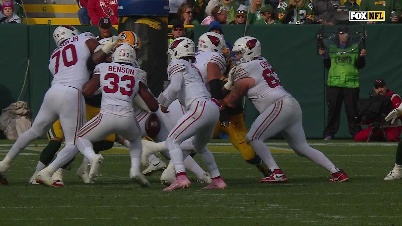Green Bay Packers recover Arizona Cardinals muffed hand off for THIRD ...
