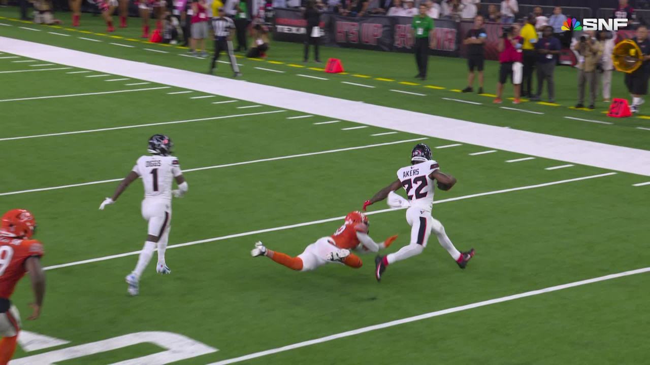 Houston Texans running back Cam Akers’ stiff-arm strength is formidable ...