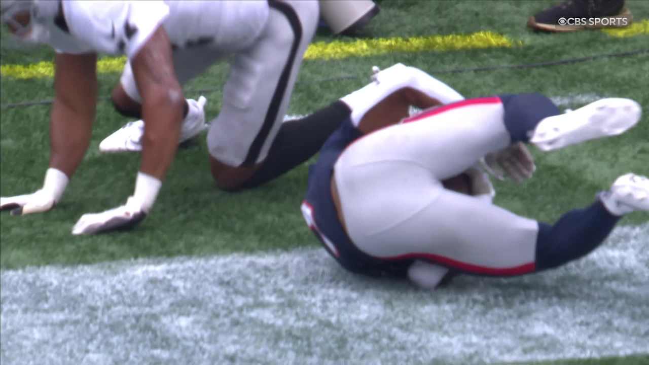 New England Patriots quarterback Drake Maye's first TD pass of 2025 ...