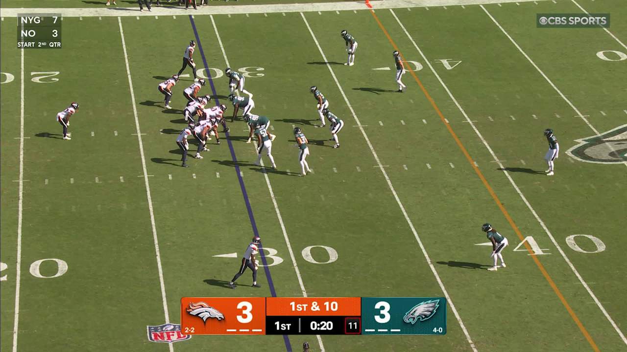 Denver Broncos quarterback Bo Nix's 20-yard sideline strike hits wide ...