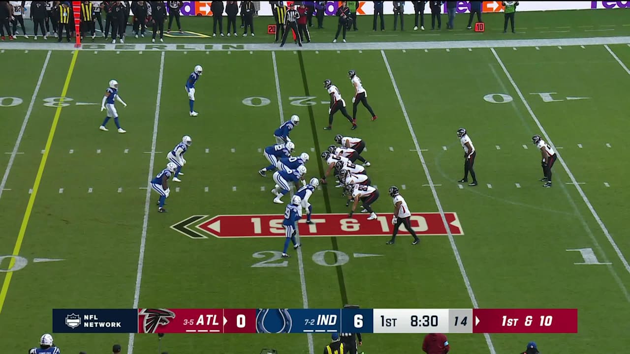 Atlanta Falcons quarterback Michael Penix Jr. rolls out left before ...