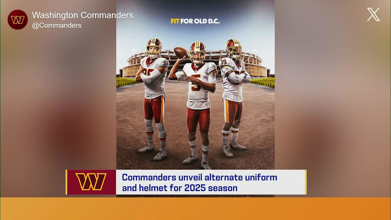 Washington Commanders unveil alternate uniform, helmet for 2025 | 'GMFB'