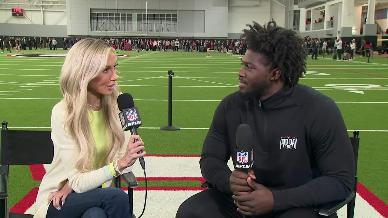 Linebacker Jalon Walker talks to NFL Network's Taylor Bisciotti about ...