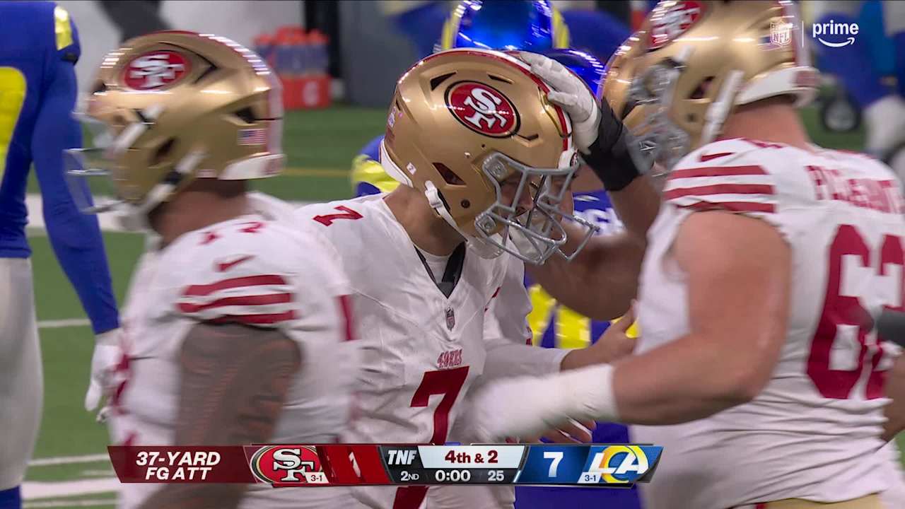 Eddy Piñeiro's 37-yard FG boosts 49ers' lead to 17-7 over Rams at ...