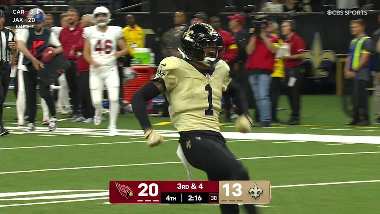 New Orleans Saints cornerback Alontae Taylor's massive sack vs. Arizona ...