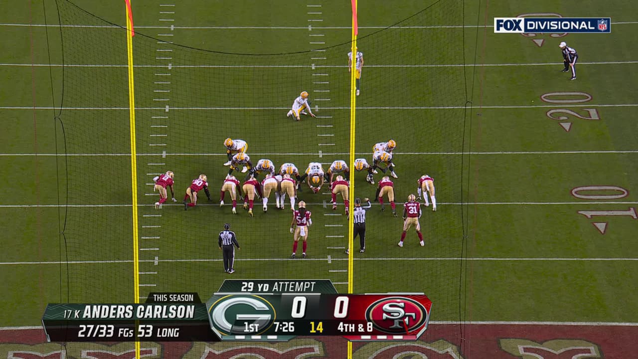 Green Bay Packers kicker Anders Carlson's 29-yard FG opens scoring for ...