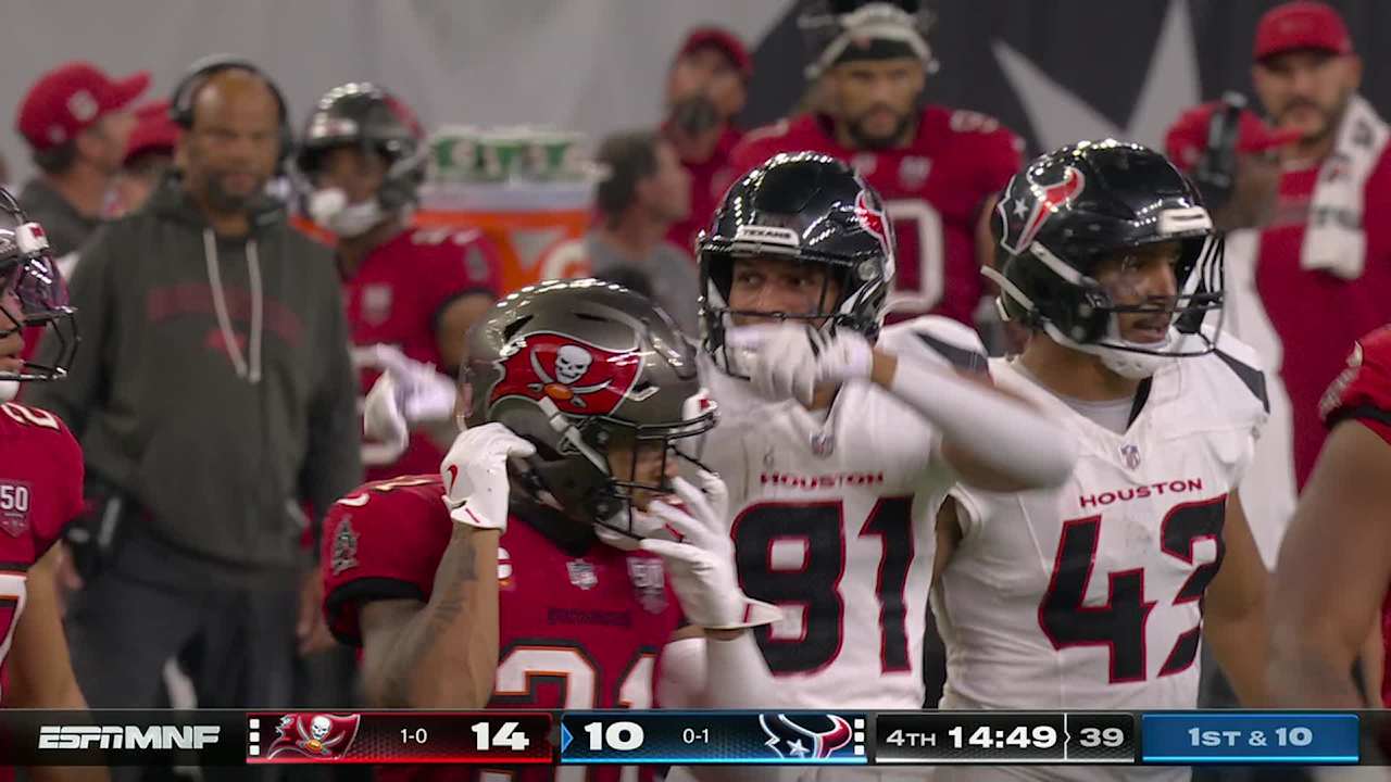 Houston Texans wide receiver Jayden Higgins' first catch of game goes ...