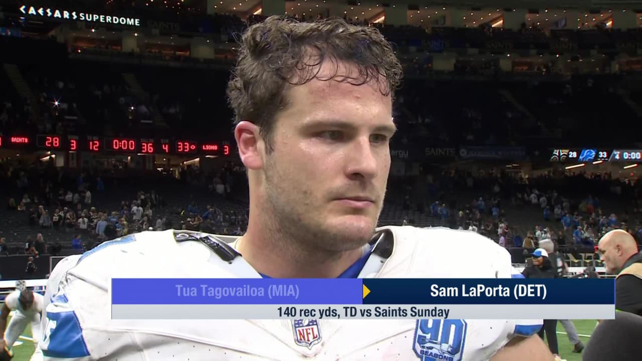 Detroit Lions tight end Sam LaPorta appreciative of Lions fans showing ...