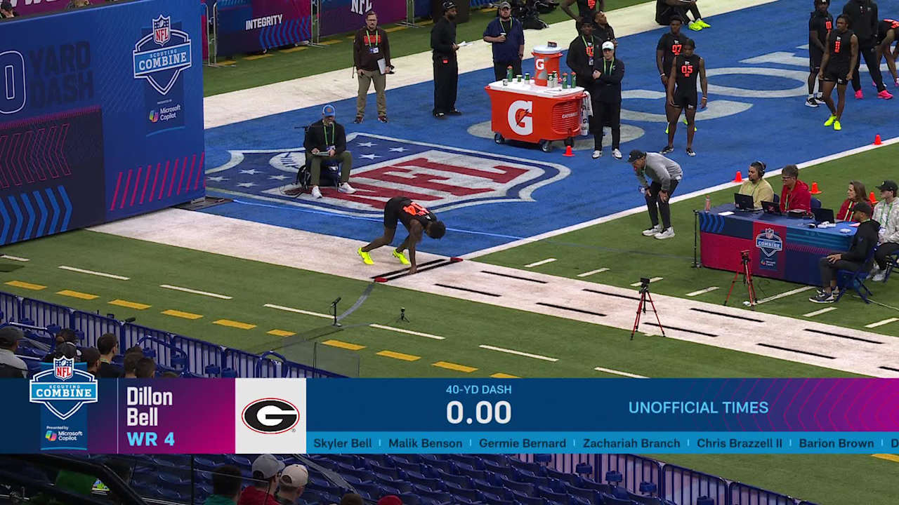 Wide receiver Dillon Bell runs official 4.50-second 40-yard dash at ...