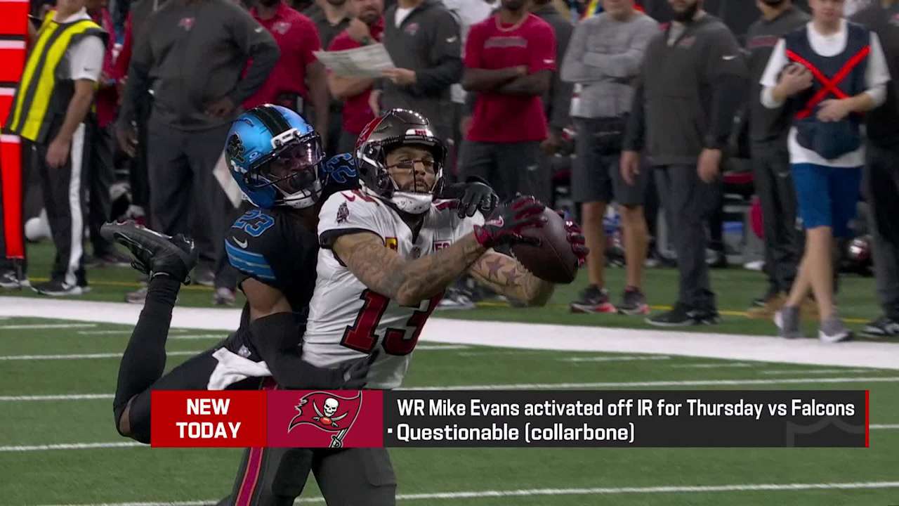 Tampa Bay Buccaneers wide receiver Mike Evans (collarbone) activated ...